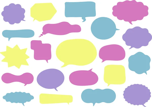 Cute English Word Hand Drawn Balloon Set Vector Illustration Stock ...