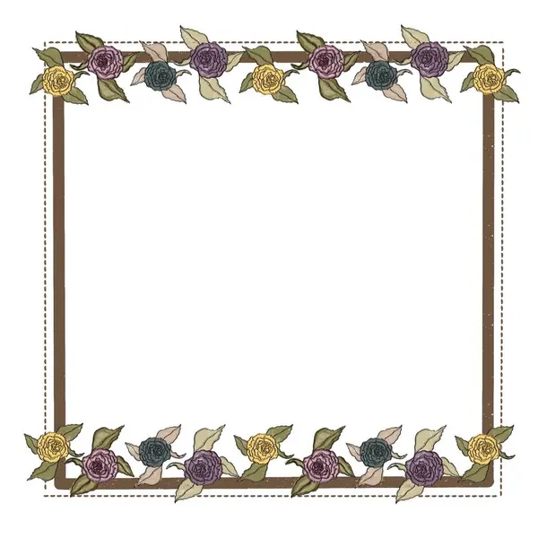 Rustic flower border Stock Photos, Royalty Free Rustic flower border ...