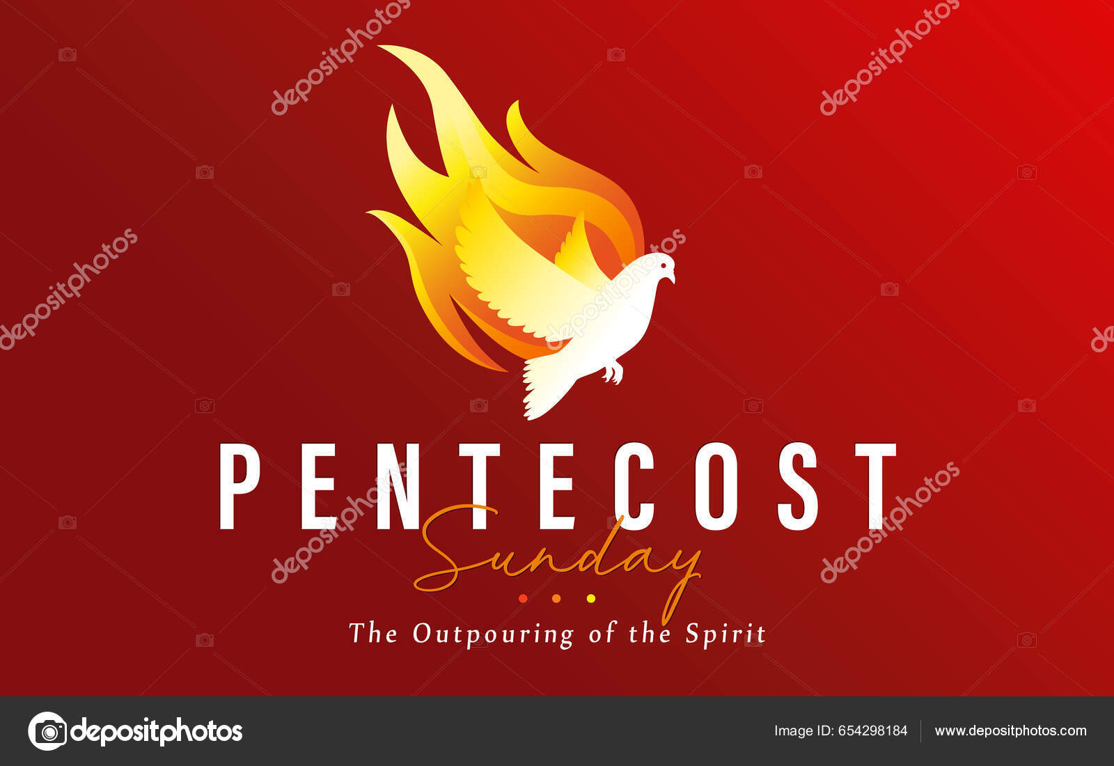 Pentakosta Hari Minggu Pencurahan Roh Merpati Dalam Api Roh Kudus ...