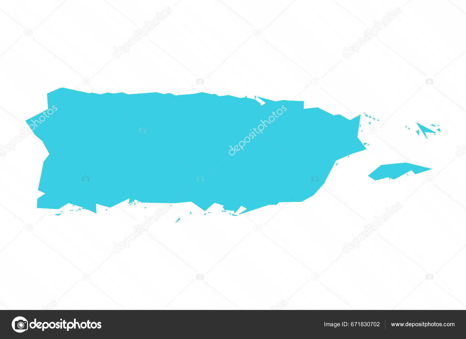 Vector Simple Mapa Del País Puerto Rico Vector de stock #671830702 de ...