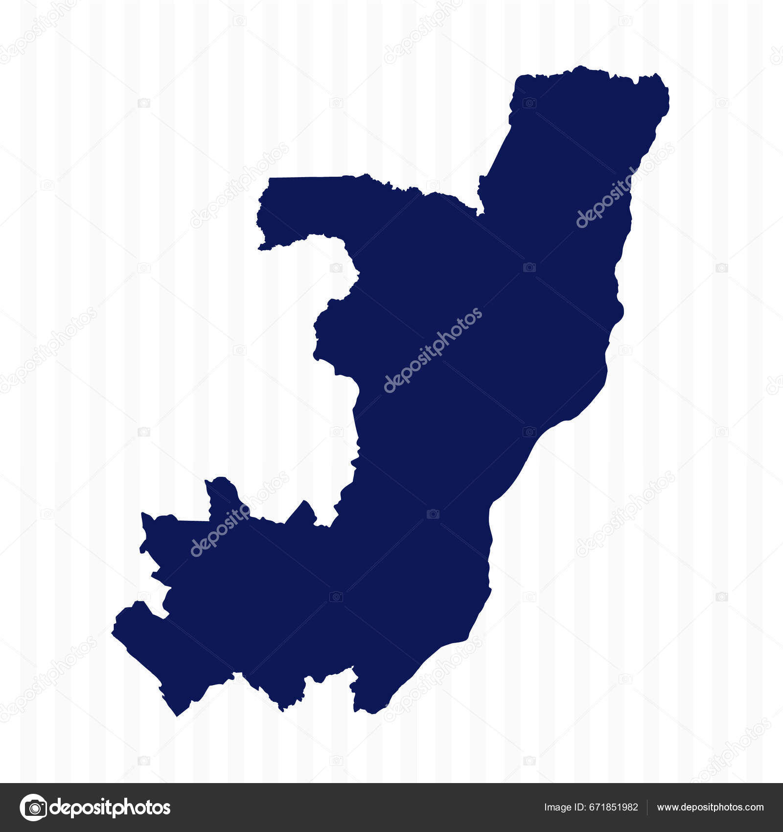Plano República Simple Del Congo Mapa Vectorial Vector de stock ...