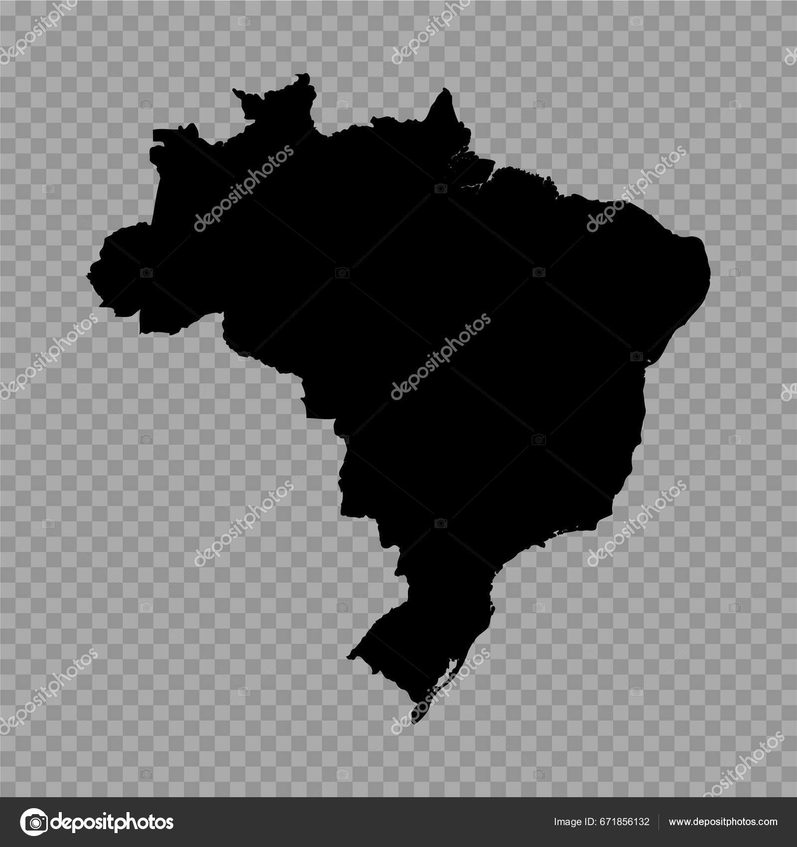 Fondo Transparente Brasil Mapa Simple Vector de stock por ...
