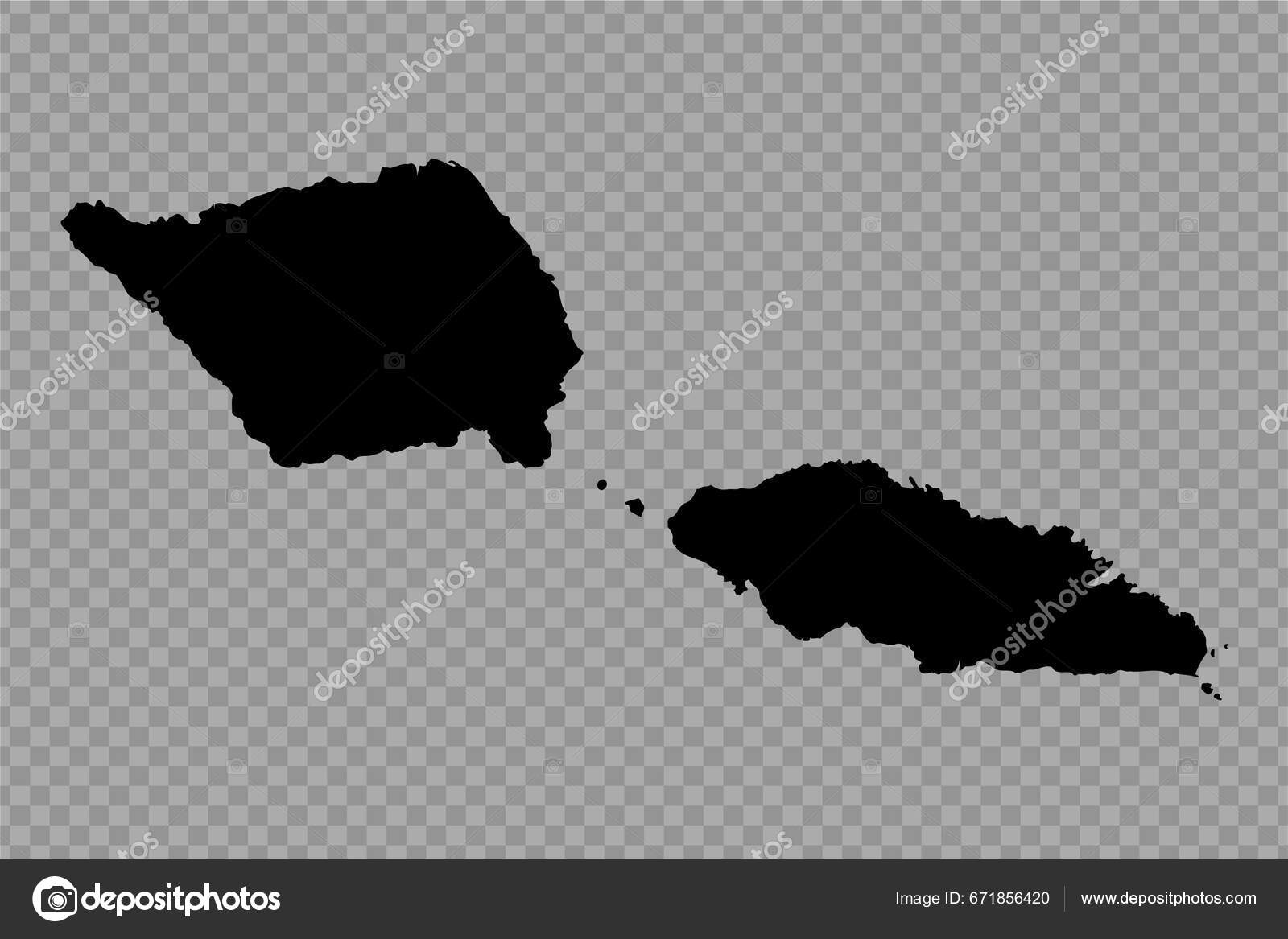 Transparent Background Samoa Simple Map Stock Vector by ...