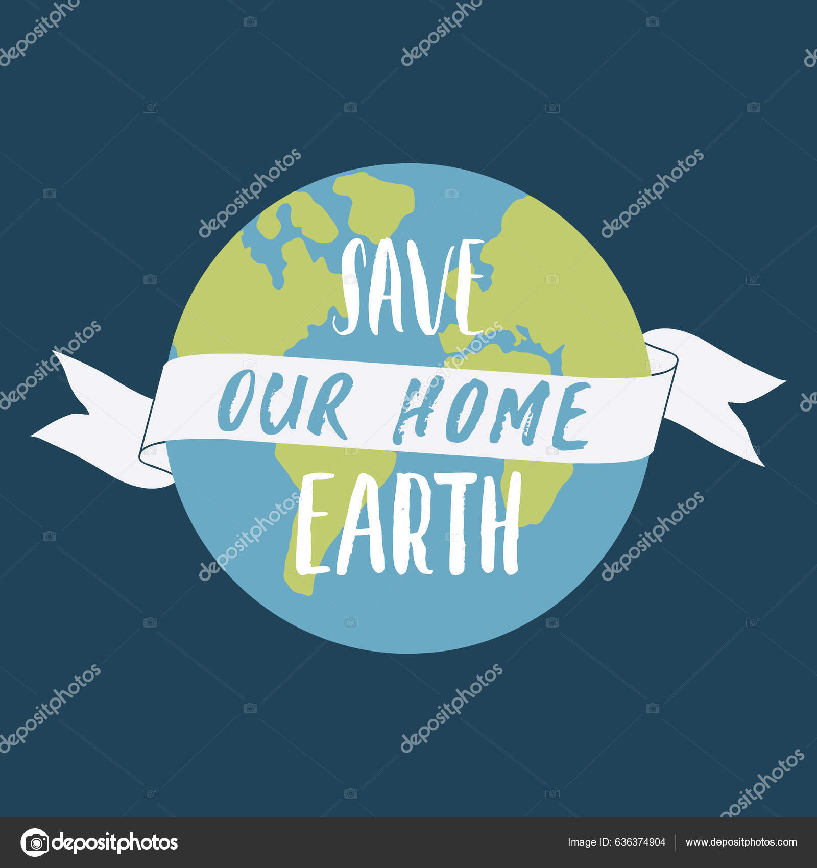 Planet Card Design Environment Protection Awareness Poster Vector ...