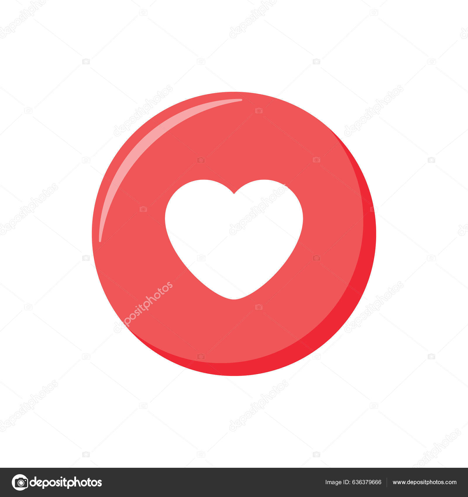 Emoji Icon Heart Shape Social Media Emoticon Reaction Vector ...