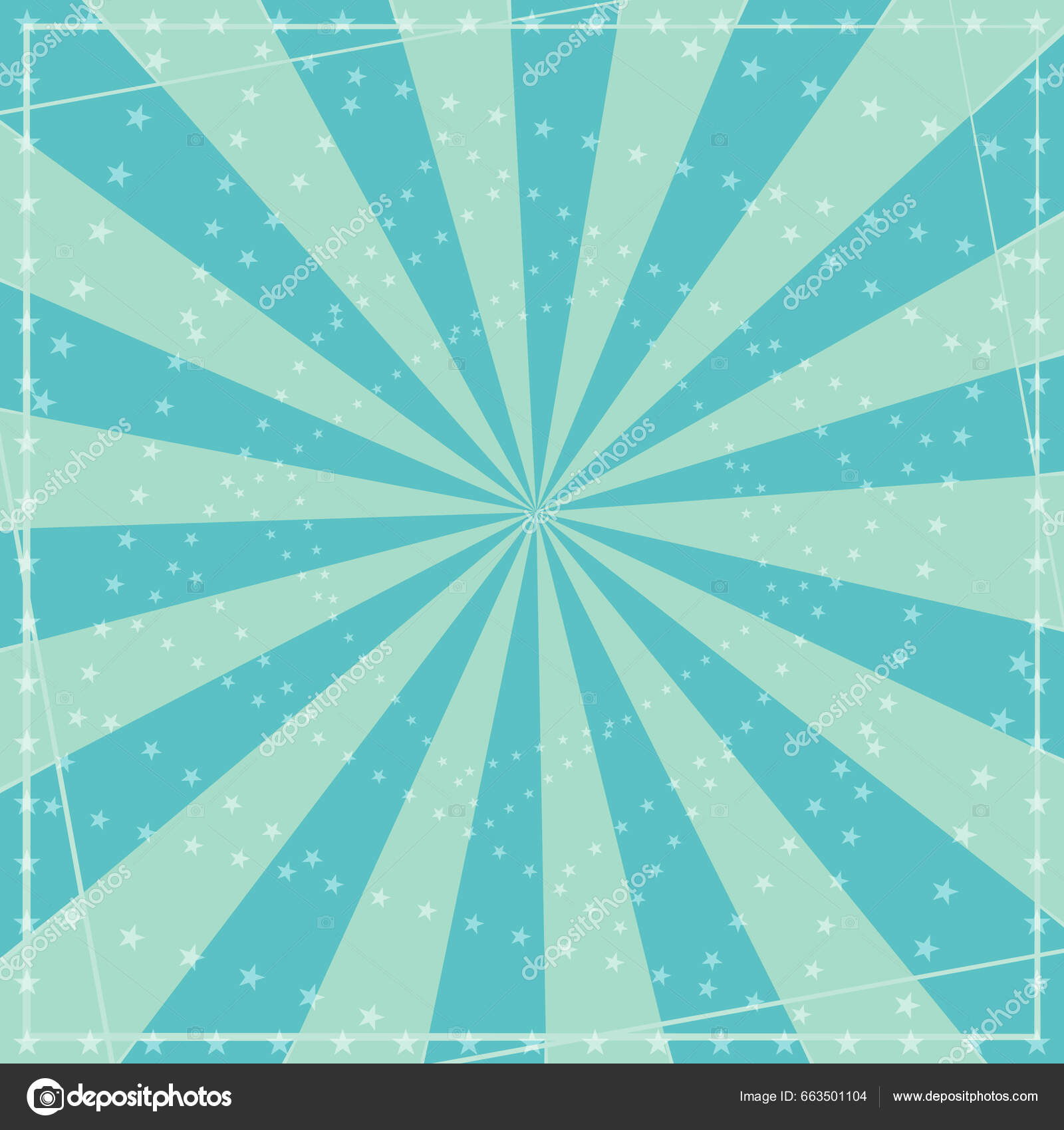 Sunlight Retro Circus Template Blue Colored Burst Background Stock ...