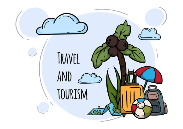 Turismo de dibujos animados images vectorielles, Turismo de dibujos ...