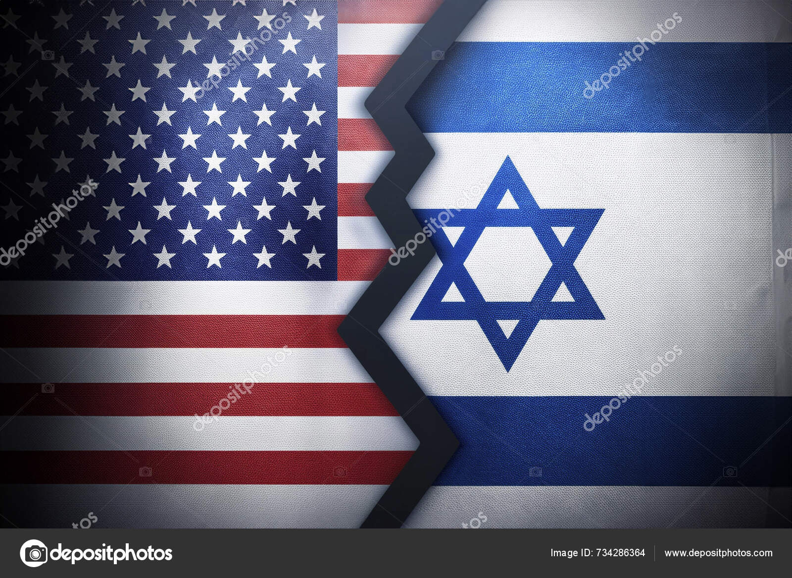 Usa Israel Flag Both Countries Leader Benjamin Netanyahu's Visit White ...