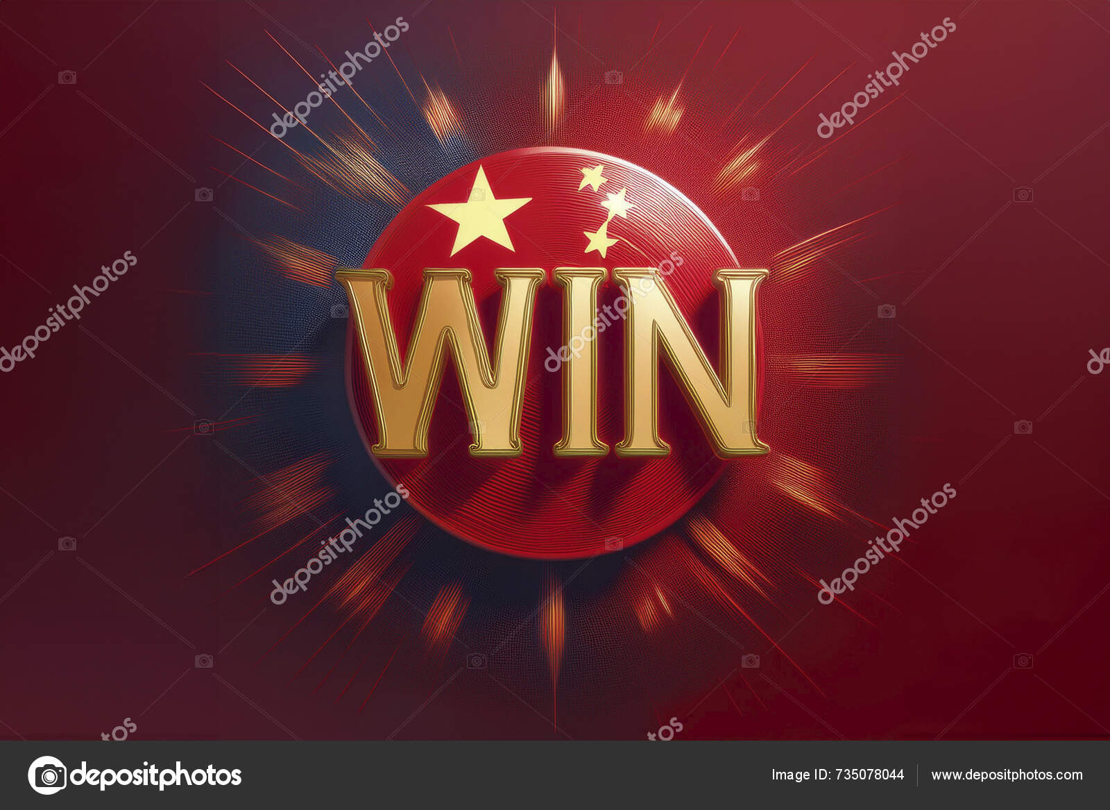 China Winner Win Winner Concept China Flag Championship Olympic Games ...