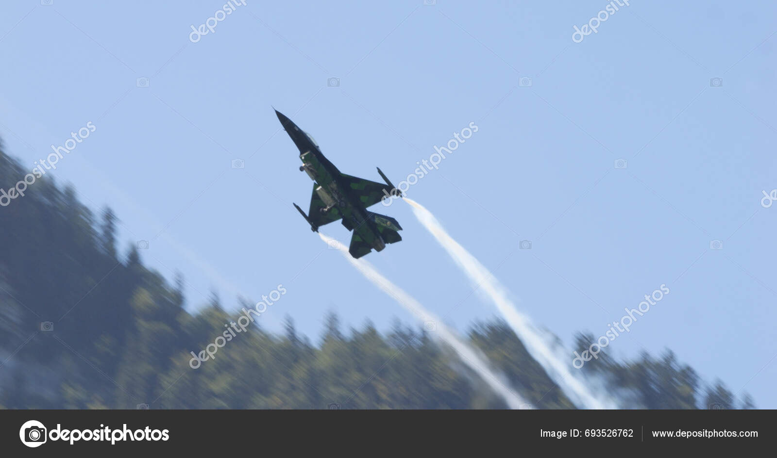 Mollis Switzerland August 2023 Fighter Jet Sunny Alpine Valley Flight ...