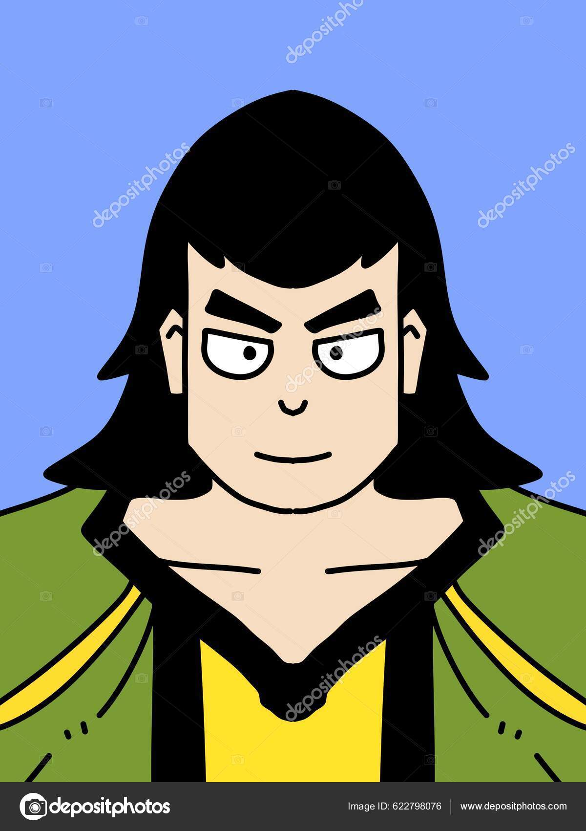 Cute Man Cartoon Blue Background Stock Photo by ©pongsak14 622798076