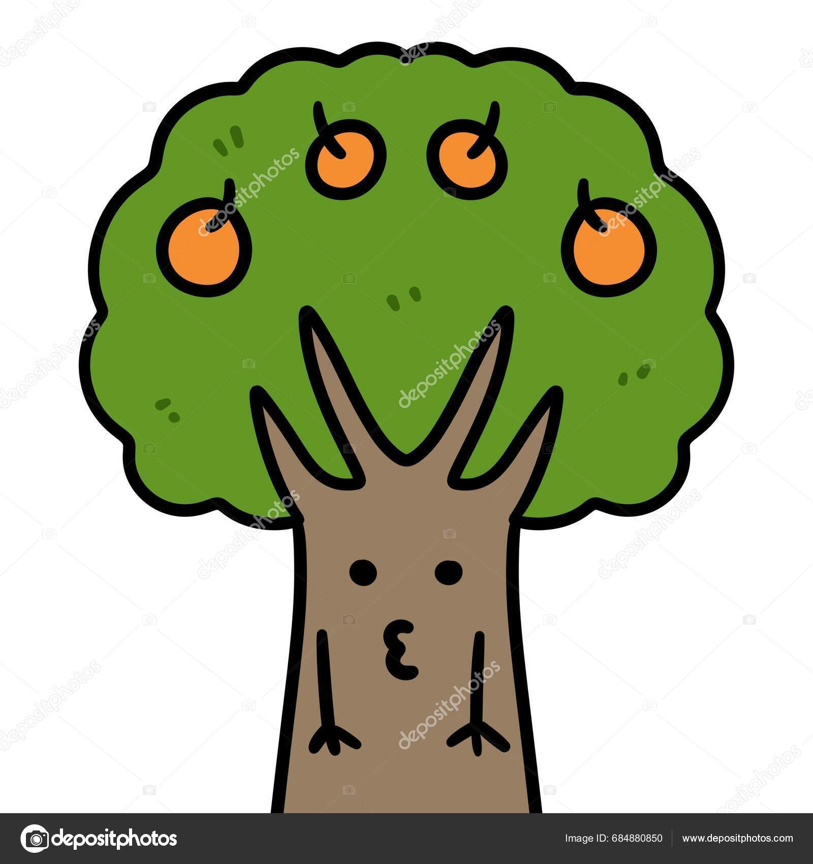 Illustration Cartoon Tree White Background Stock Photo by ©pongsak14 ...