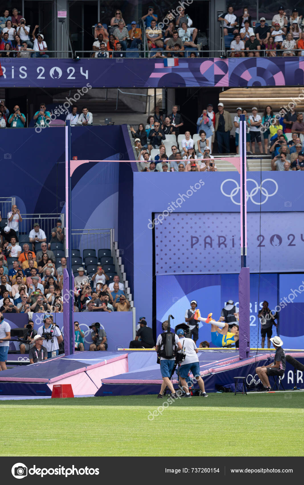 Paris France 2024 Olympic Games Paris 2024 View Men's Pole — Stock ...