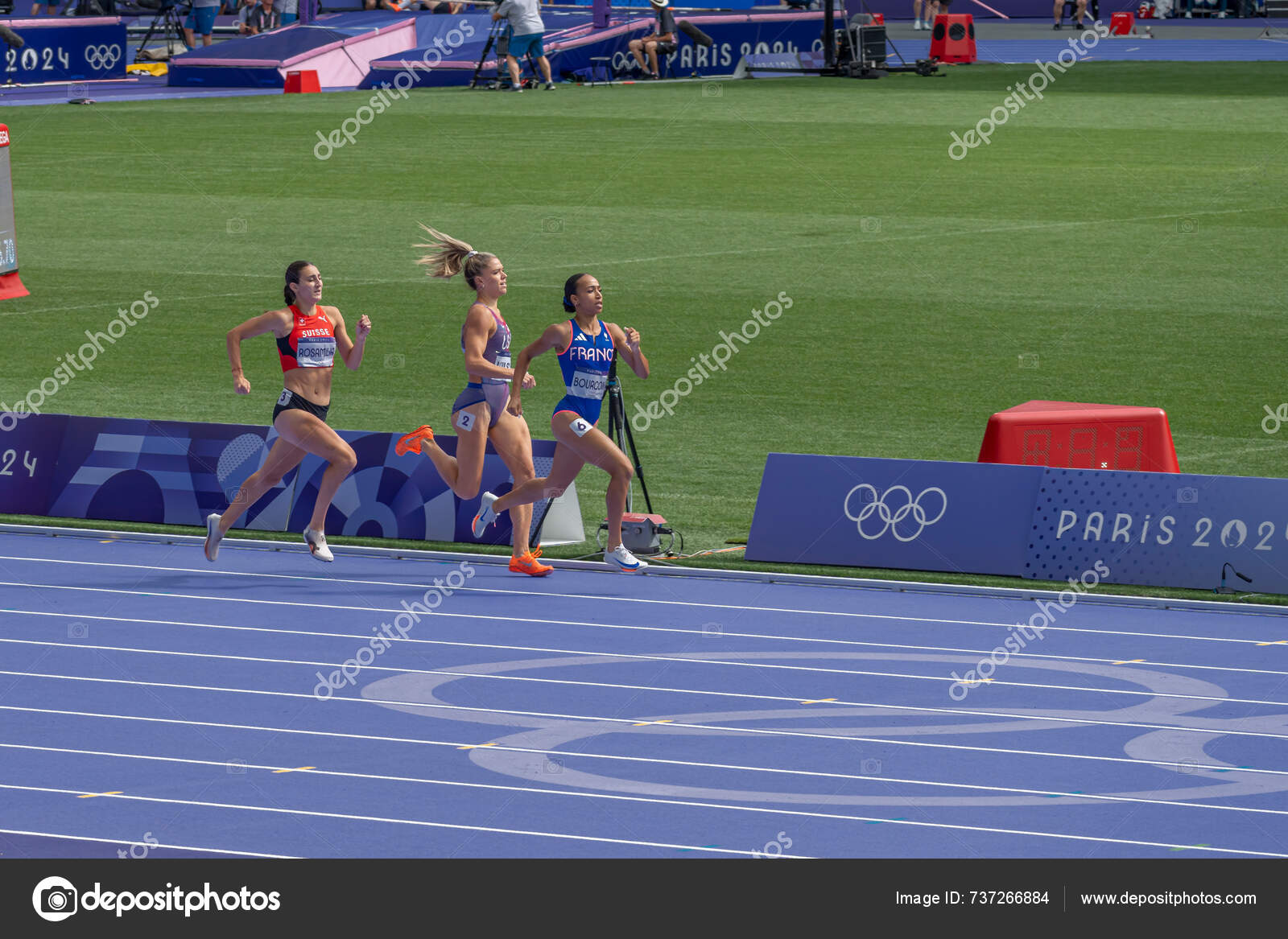 Paris France 2024 Olympic Games Paris 2024 View Wommen's 800M — Stock ...