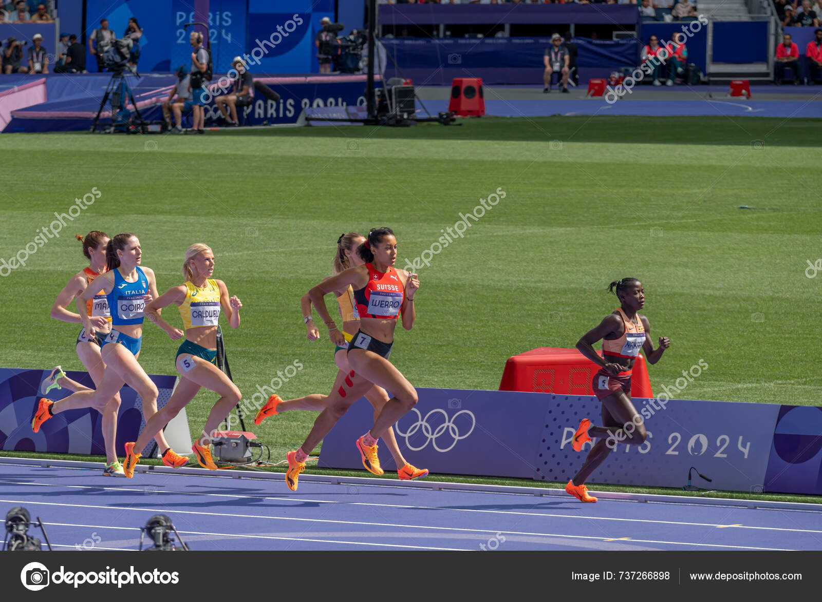 Paris France 2024 Jeux Olympiques Paris 2024 Vue 800M Féminin — Photo éditoriale par ©frlegros ...