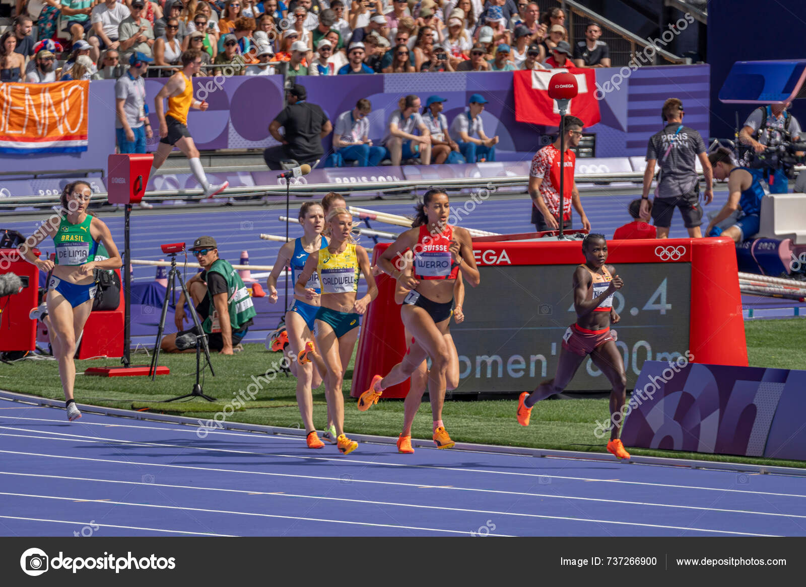 Paris France 2024 Jeux Olympiques Paris 2024 Vue 800M Féminin — Photo éditoriale par ©frlegros ...