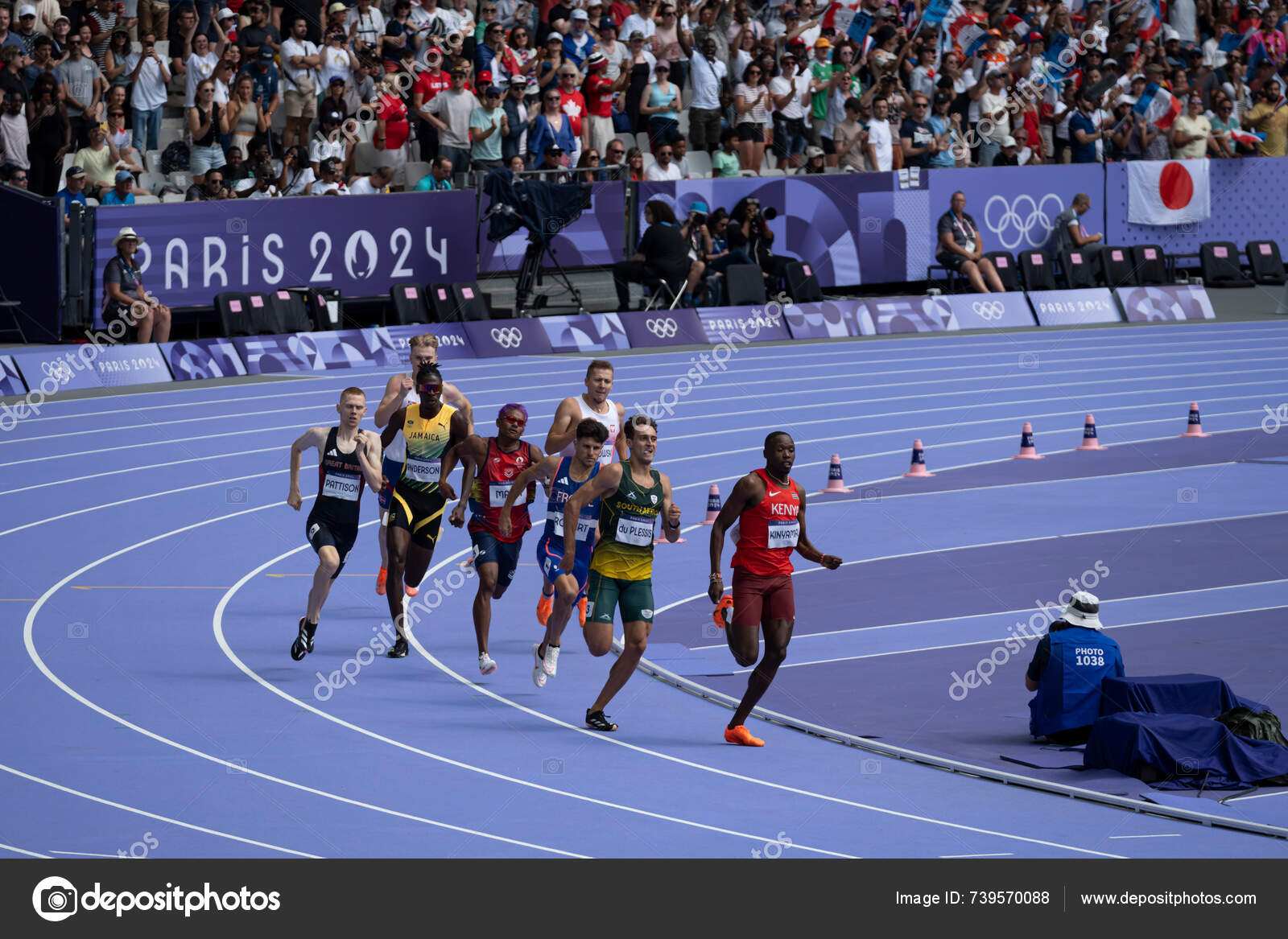 París Francia 2024 Juegos Olímpicos París 2024 Vista 800M Hombres — Foto editorial de stock ...