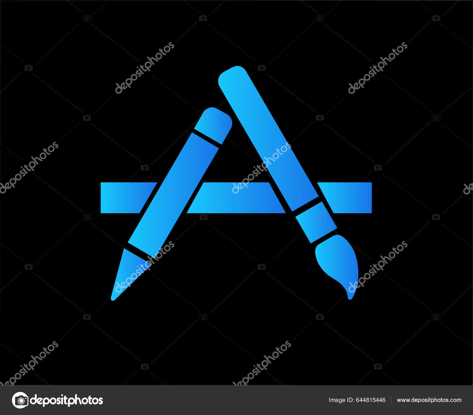 App Store Icon Symbol Logo Phone Apple Blue Design Mobile Stock Vector ...