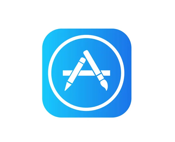 App Store Icon Symbol Logo Phone Apple Blue Design Mobile Stock Vector ...