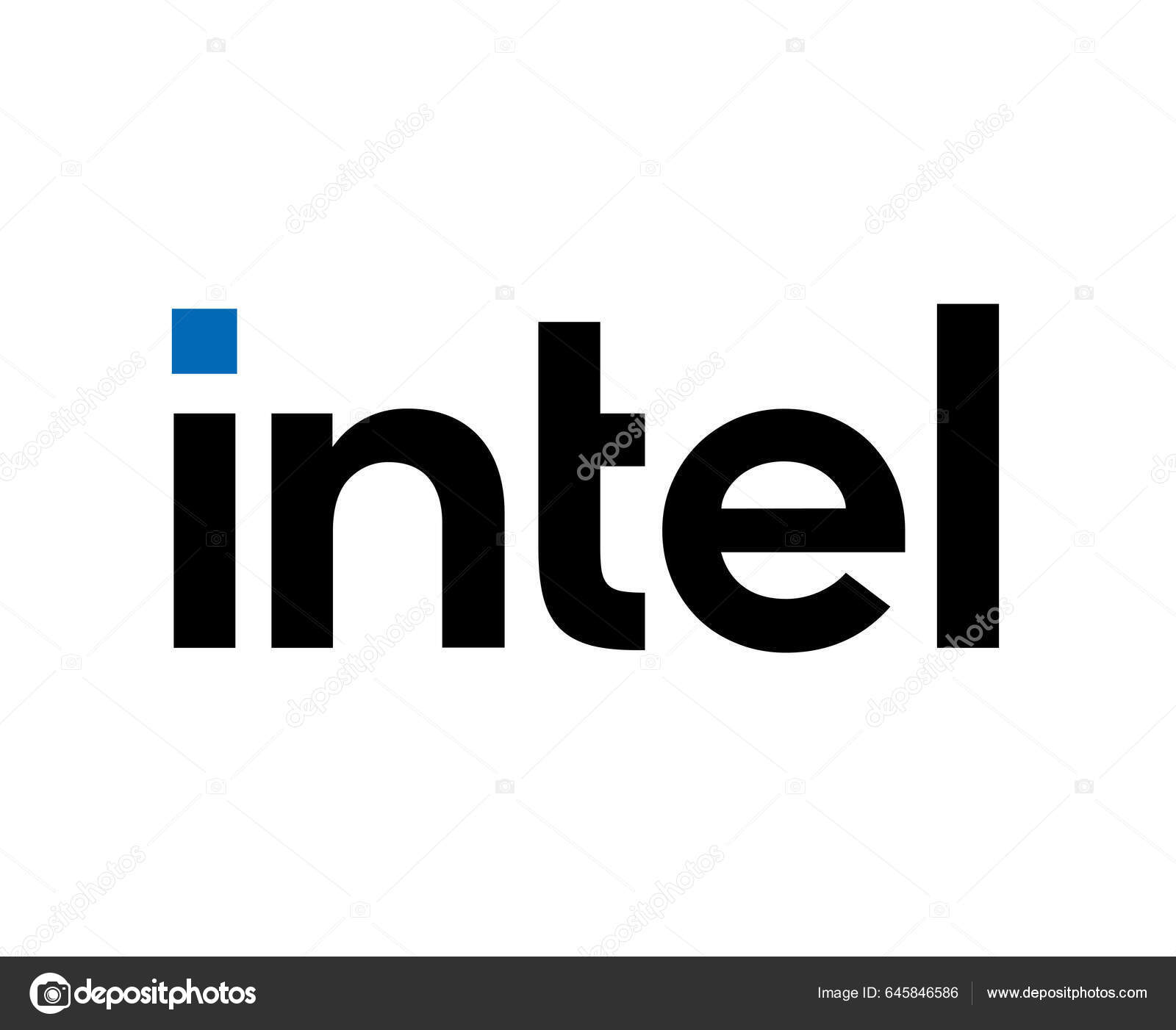 Intel Logo Brand Software Computer Symbol Design Vector Illustration ...