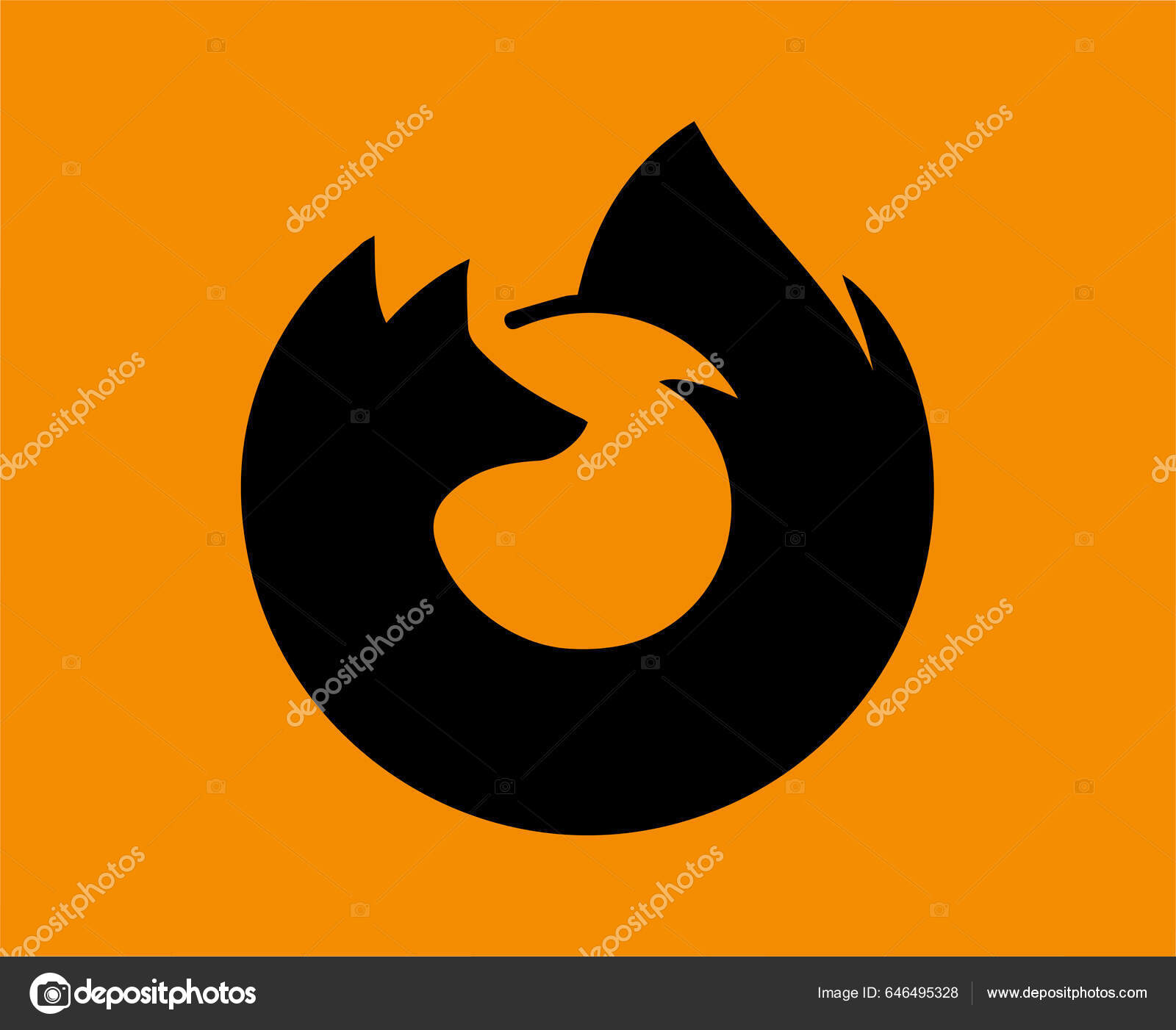 Mozilla Firefox Logo Browser Brand Symbol Black Design Software ...