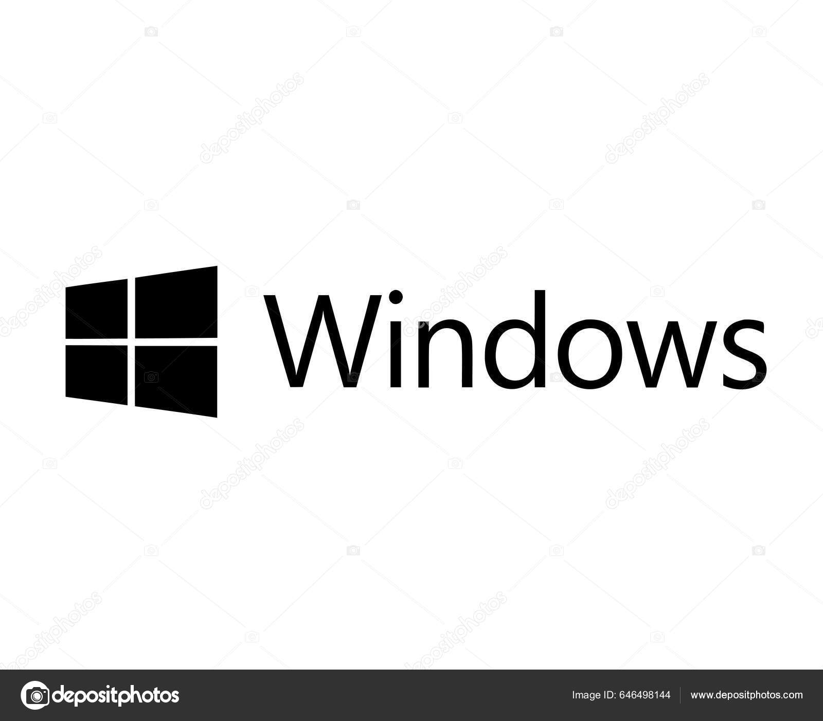 Windows Symbol Brand Logo Name Black Design Microsoft Software Vector ...