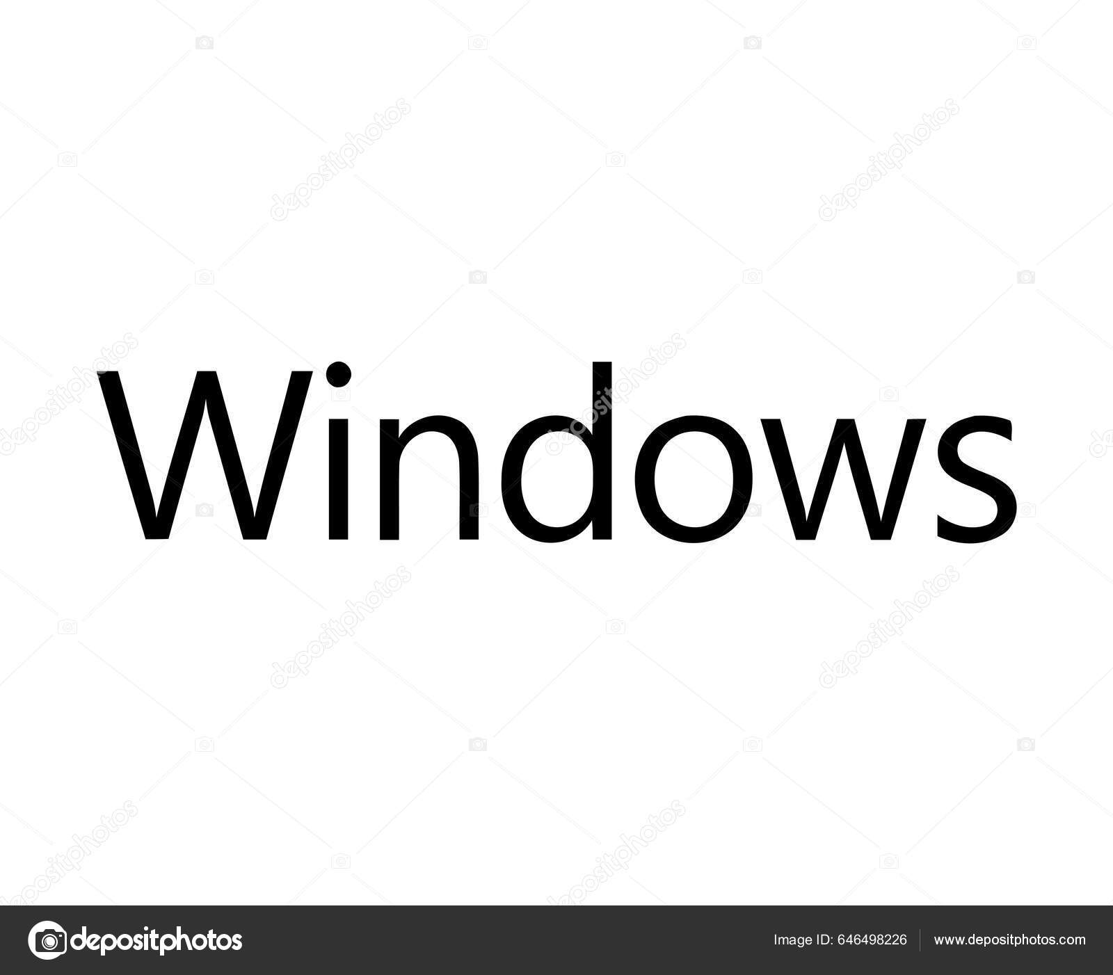 Windows Symbol Brand Logo Name Black Design Microsoft Software Vector ...