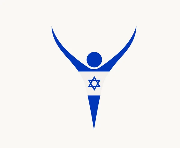 Israel Flag Hands Symbol Middle East Country Abstract Design Vector ...