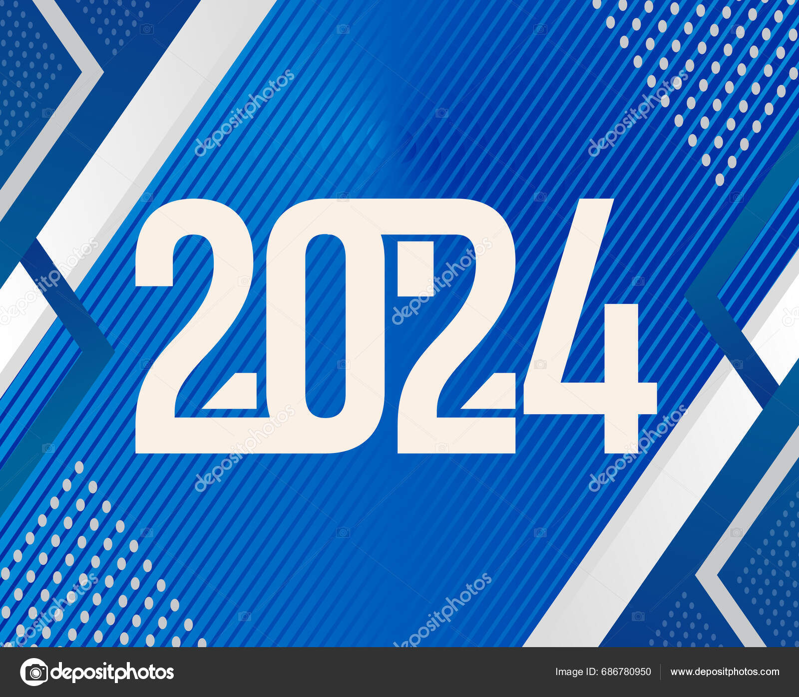 2024 New Year Holiday Design White Abstract Vector Logo Symbol Stock ...