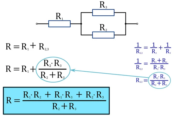 Two Diagrams Connection Three Resistors Series Parallel Expression ...