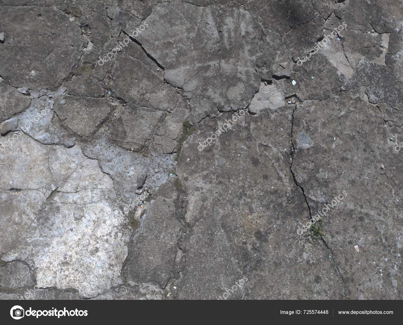 Aged Urban Concrete Texture Intricate Cracks Weathered Surface Moss ...