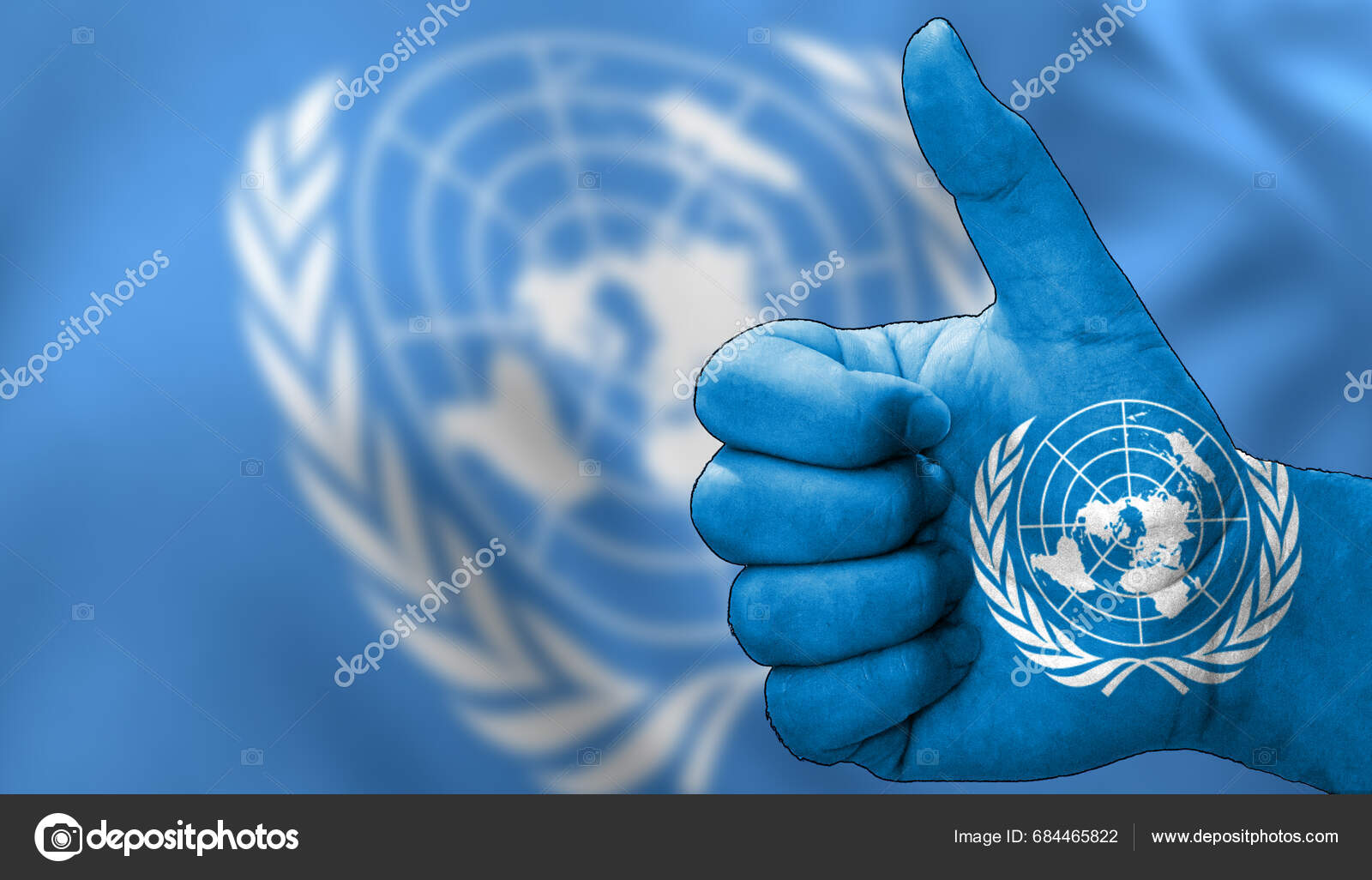Cagliari Sardinia Italy Oct 2023 Hand Thumbs Approval United Nations ...