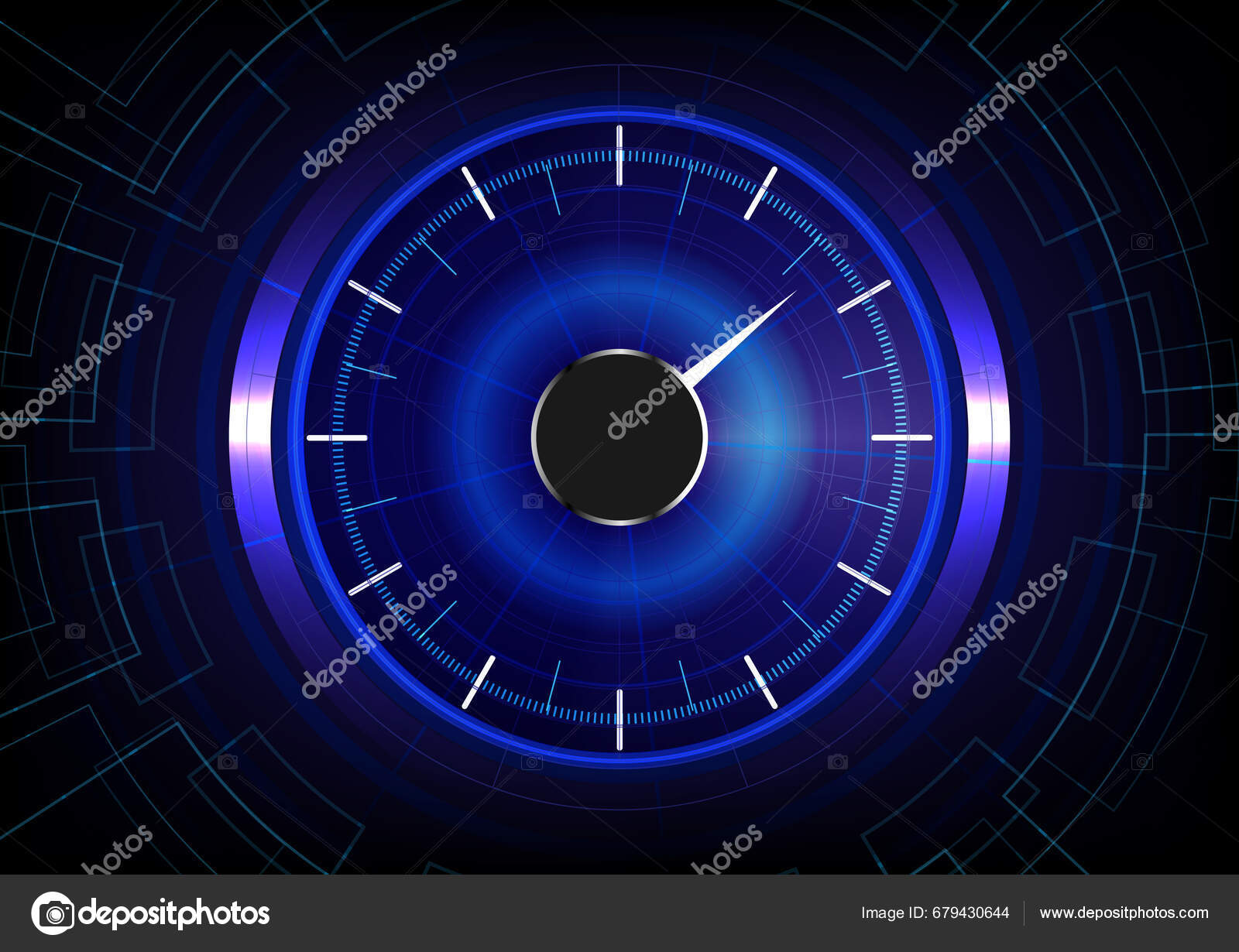 Vector Illustration Technology Speedometer Car Abstract Background ...