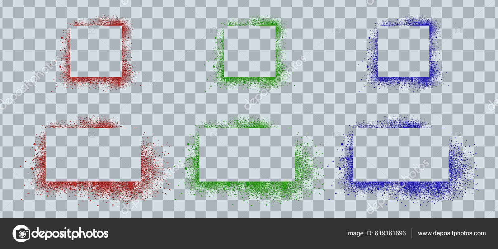 Spray Paint Frames Colour Brush Stencil Graffiti Borders Square ...