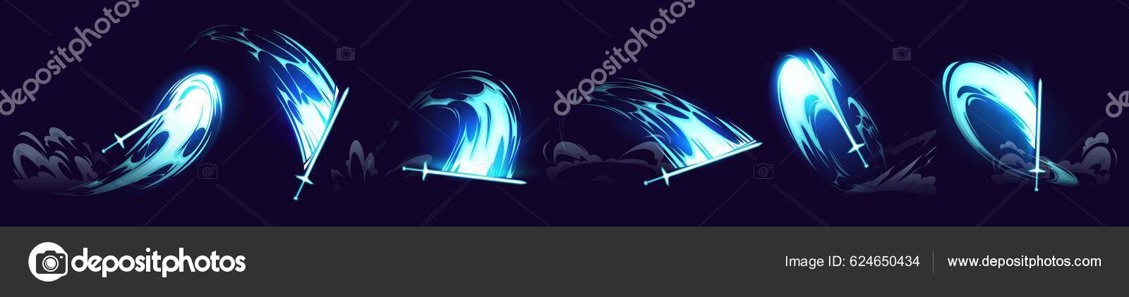 Cartoon Sword Light Trace Animation Sprite Sheet Motion Game Effect ...