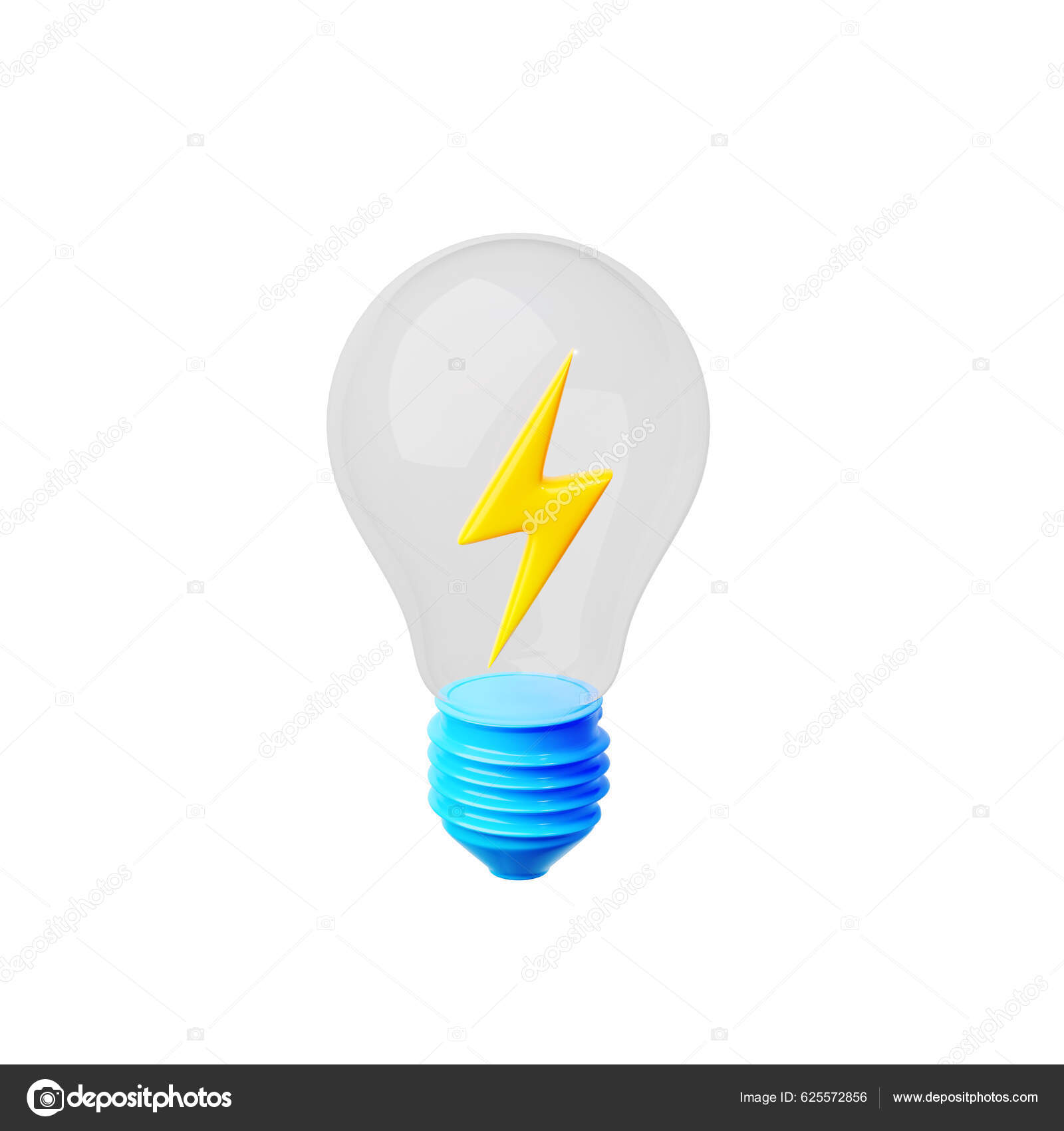 Render Lamp Lightning Think Icon Creative Idea Insight Electricity ...