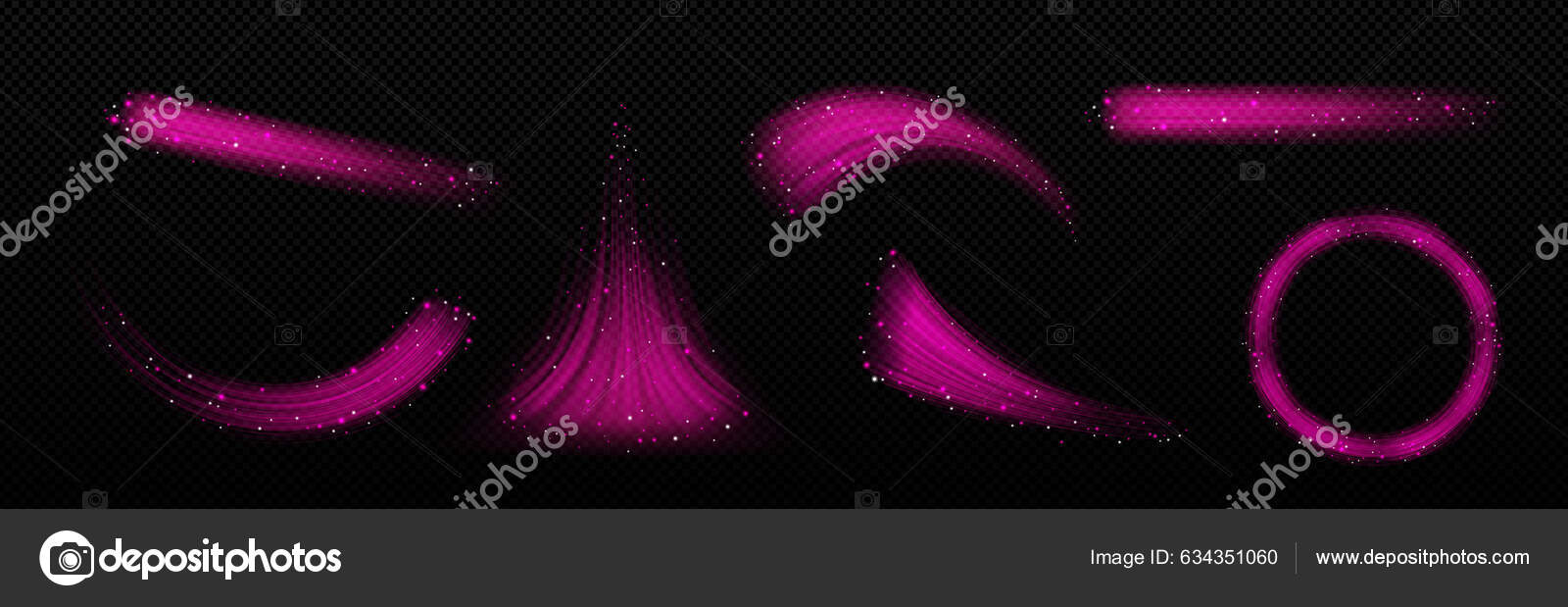 Pink Wind Waves Fresh Air Flow Effect Abstract Light Trails Stock ...