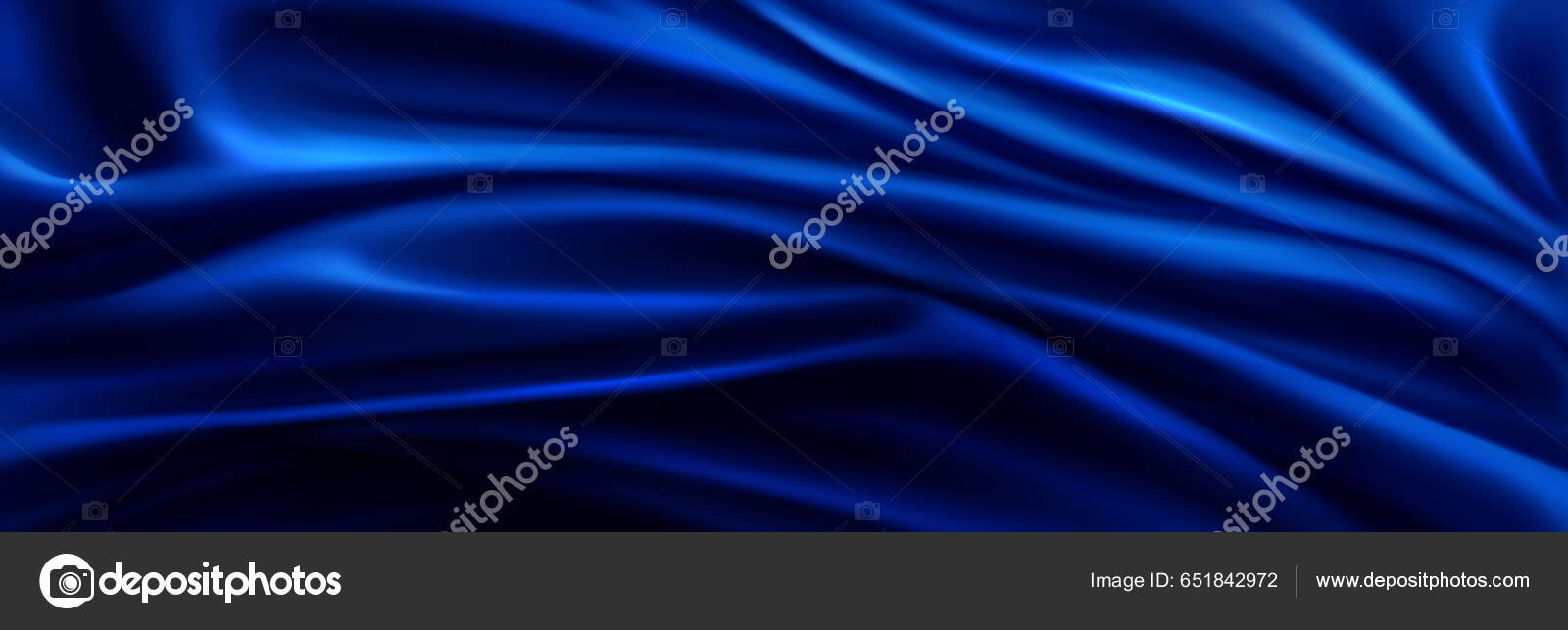 Blue Silk Fabric Texture Abstract Background Smooth Satin Cloth Waves ...