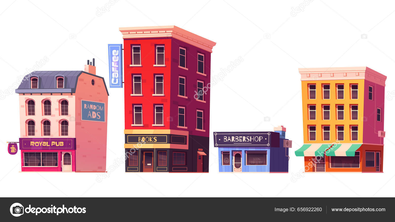 Edificios Dibujos Animados Fondo