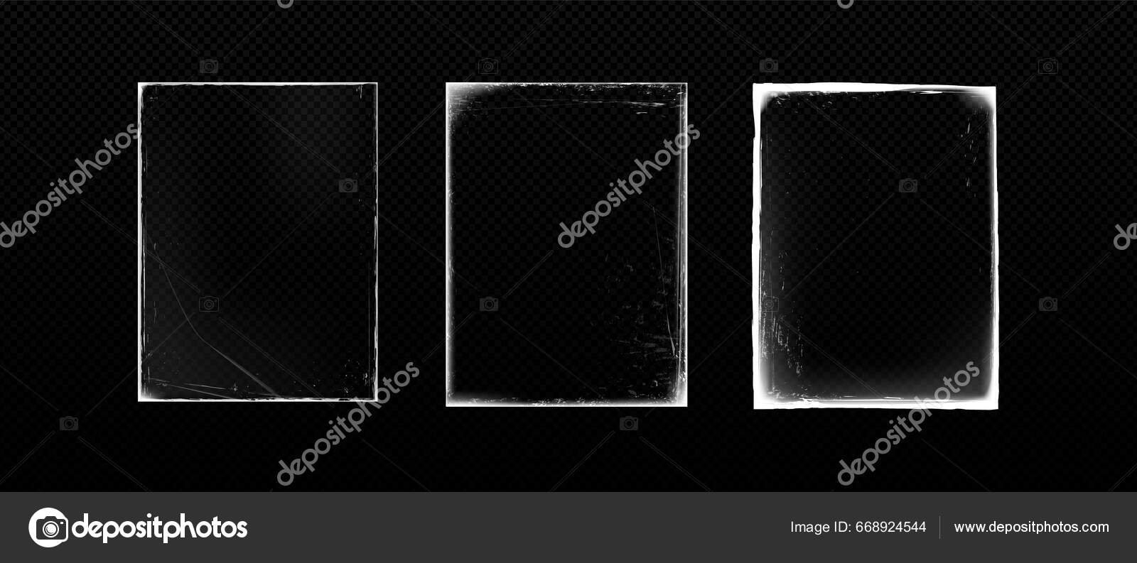 Realistic Set Distressed Edge Photos Isolated Transparent Background ...