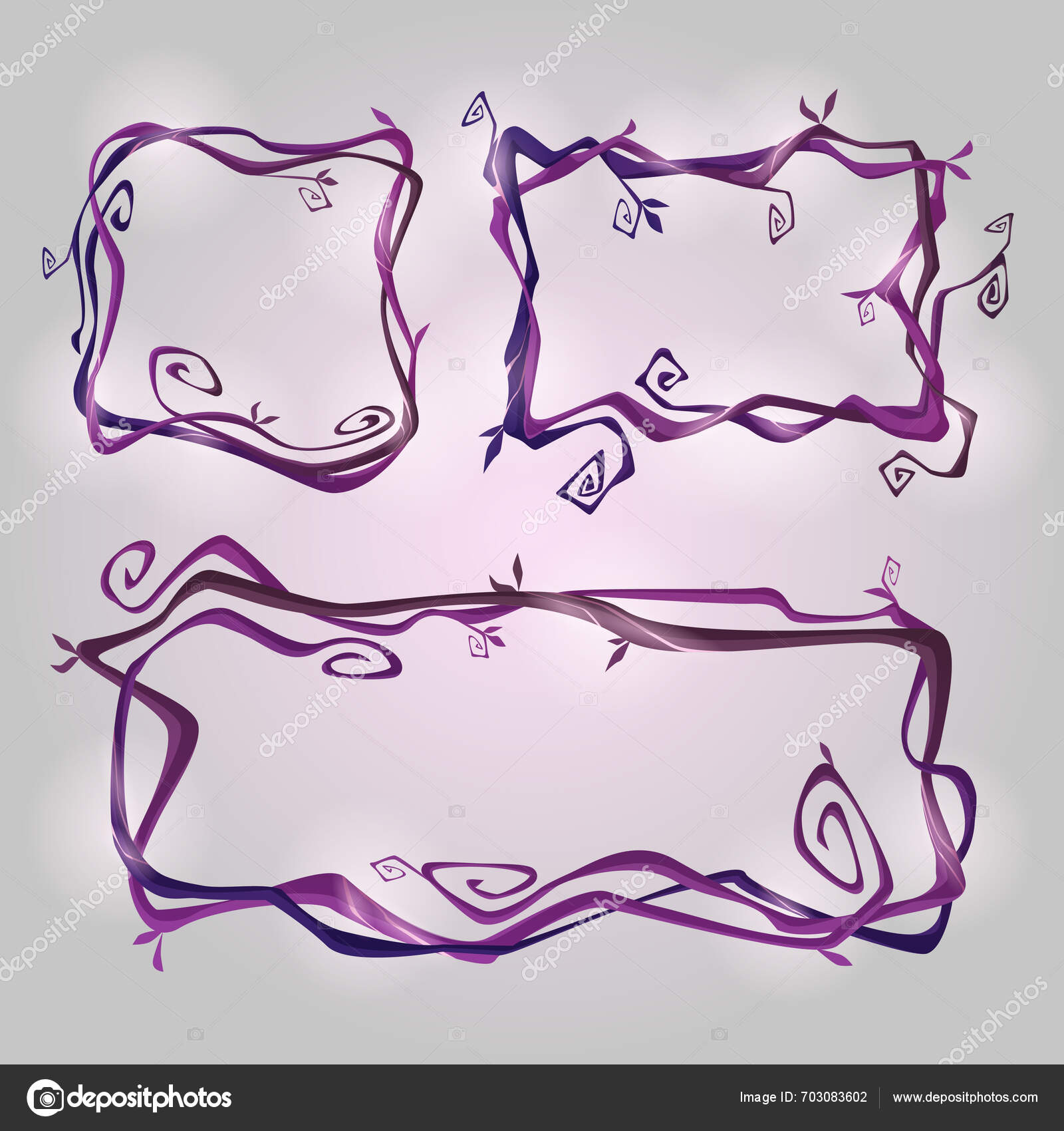 Spooky Dry Liana Vines Glow Twisted Branches Form Square Rectangle ...