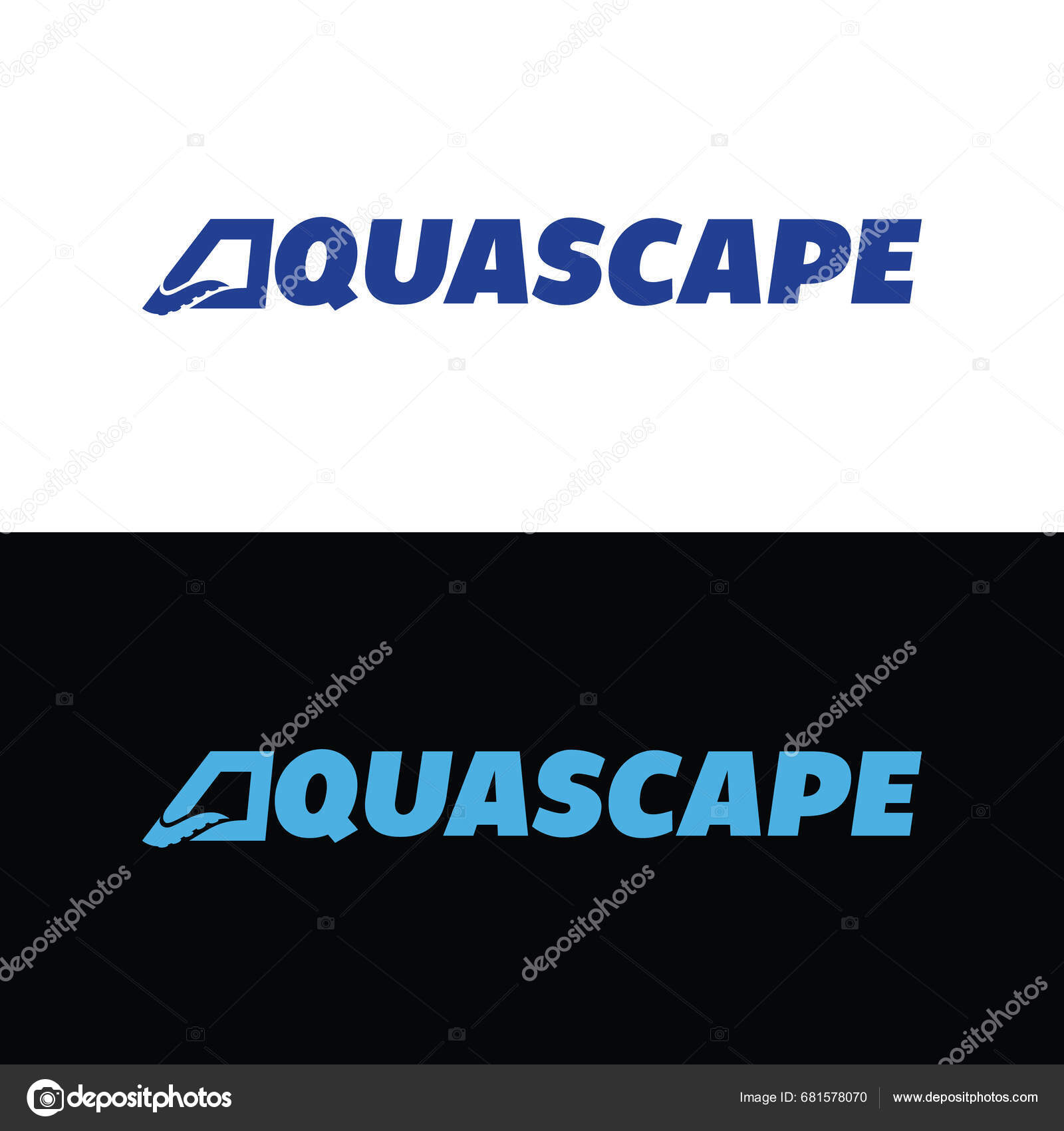 Aquatic Logo Design Vector Aquascape Symbol Stock Vector by ©artdjink ...