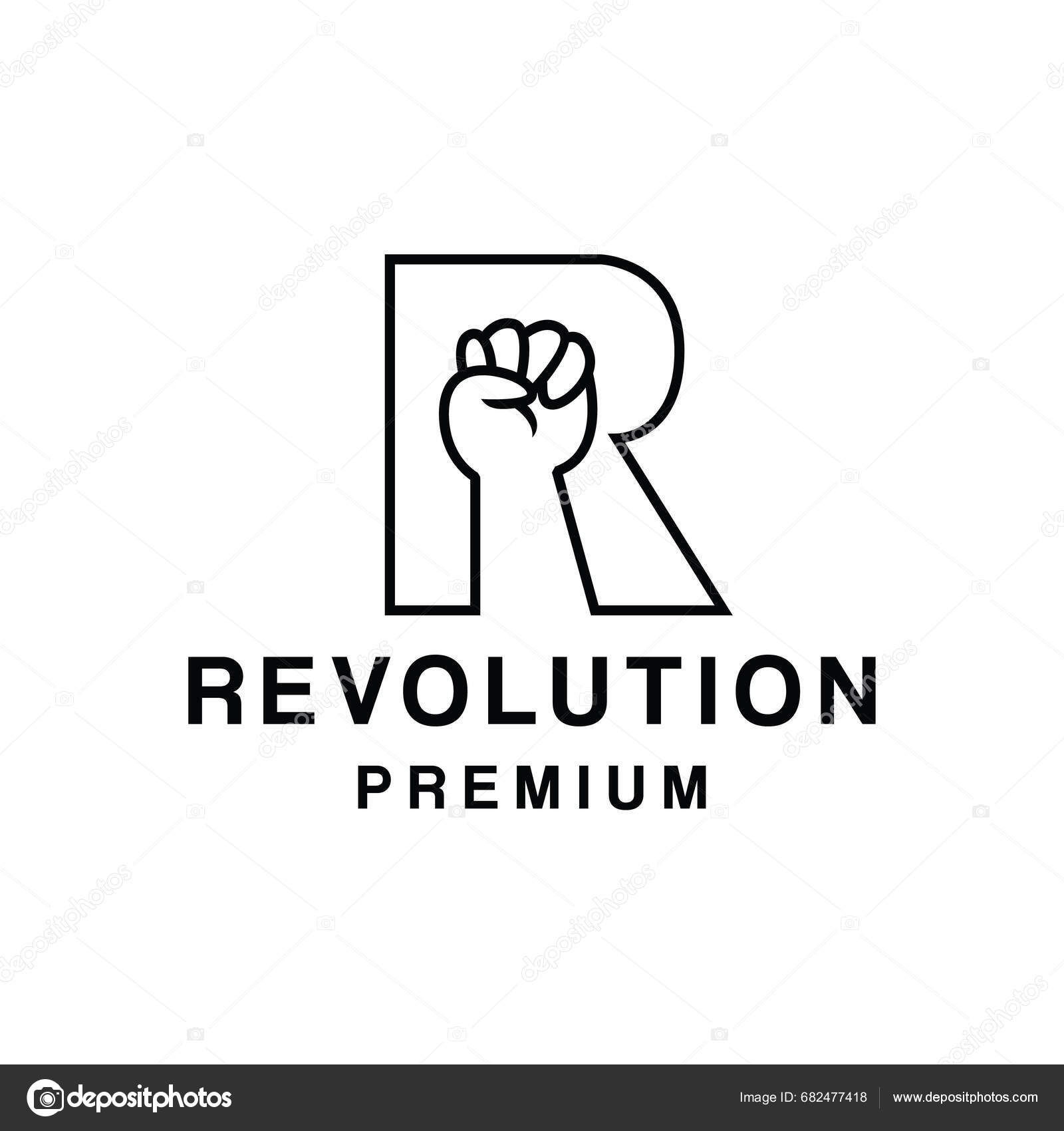 Revolution Logo Design Vector Illustration Solidarity Symbol Emblem ...