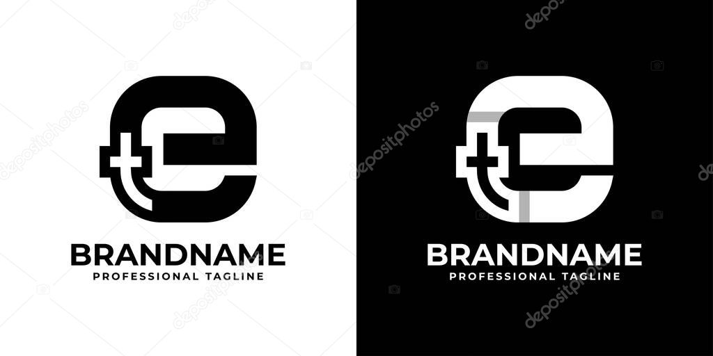 Logotipo de letra ET o TE Monogram, adecuado para cualquier negocio con ...