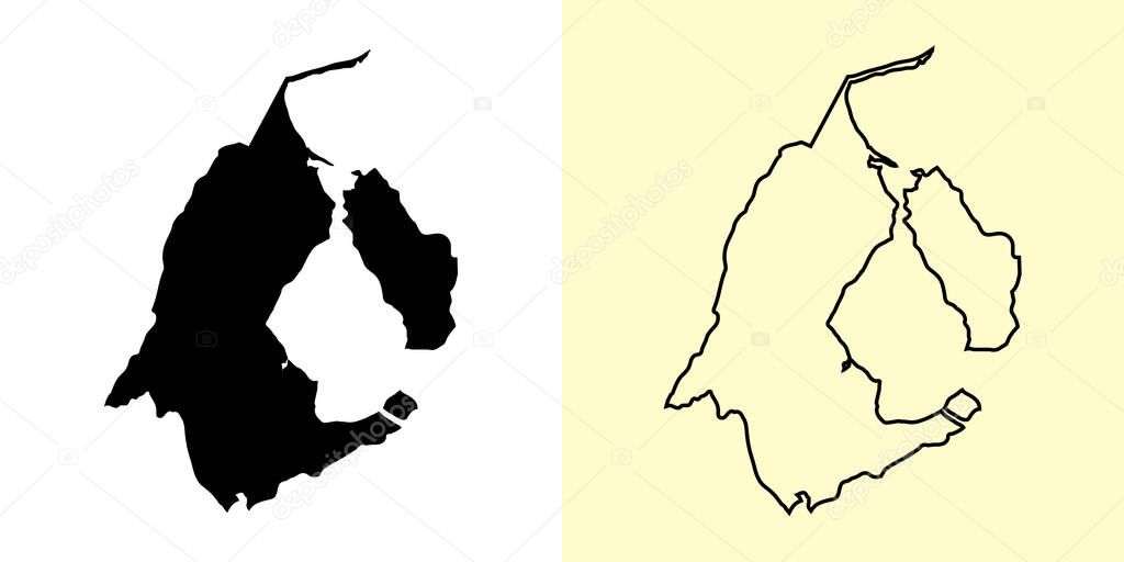 Zulia mapa, Venezuela, Américas. Diseños de mapas rellenos y ...