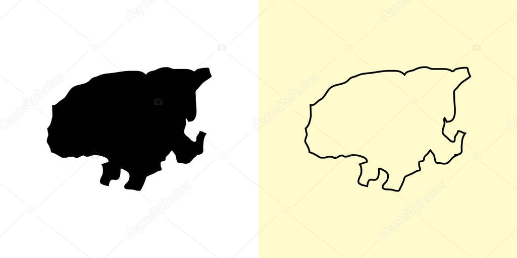 Lara mapa, Venezuela, Américas. Diseños de mapas rellenos y ...