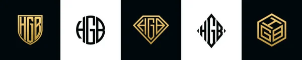 Initial letters HGB logo designs Bundle. This collection incorporated ...