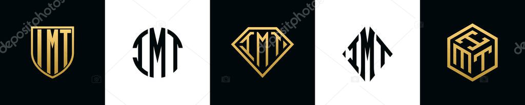 Letras iniciales IMT logo designs Bundle. Esta colección incorporada ...