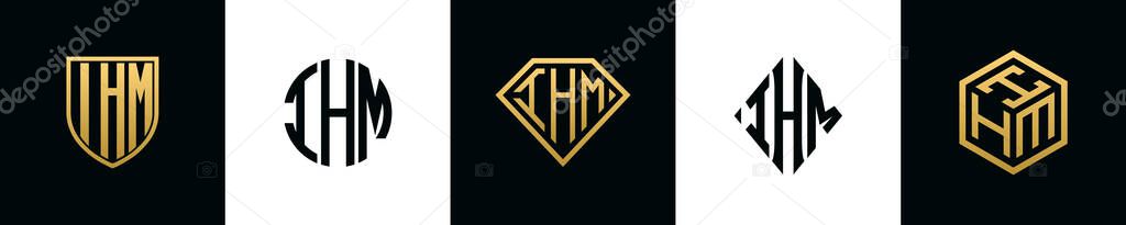 Letras iniciales IHM logo designs Bundle. Esta colección incorporada ...