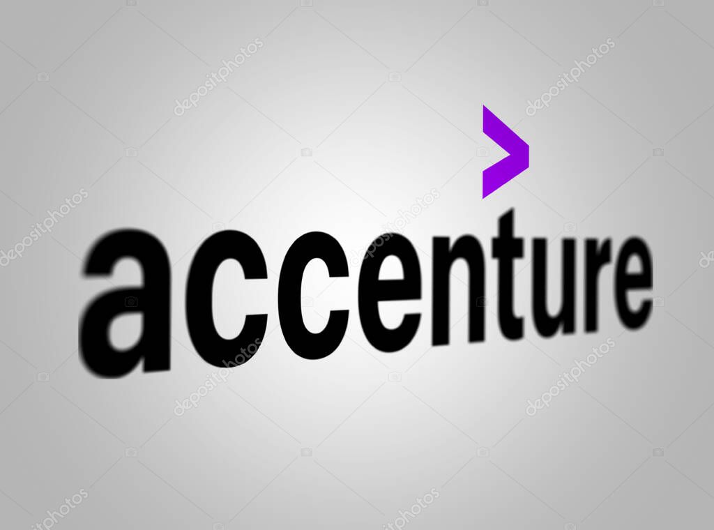 Nueva York, Estados Unidos, mayo de 2023: logotipo de Accenture sobre ...